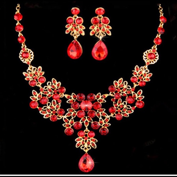 Jewelry | Red Bridal Jewelry | Poshmark